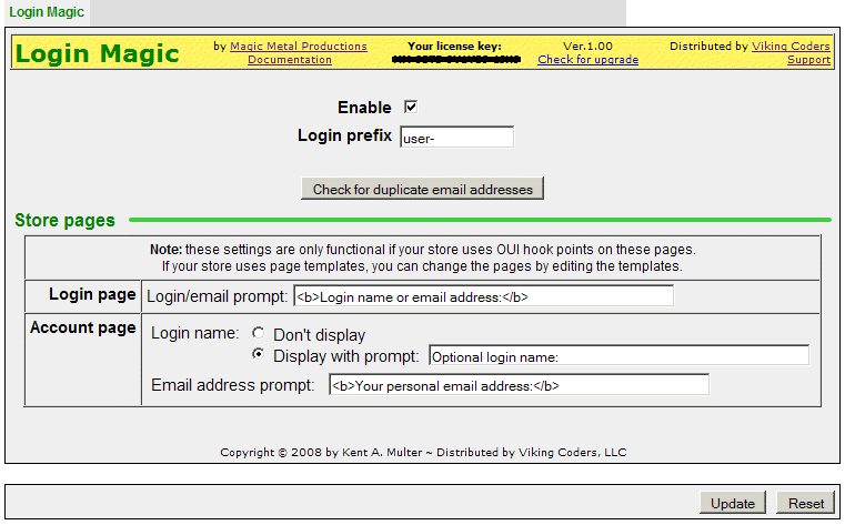 Instructions for Login Magic module